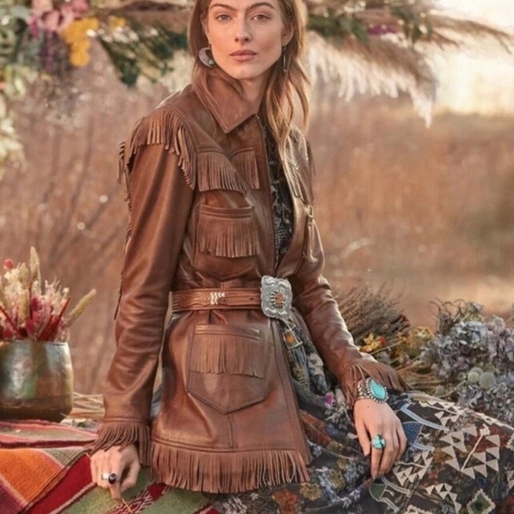 Sundance | Jackets & Coats | Sundance Ellis Fringe Trench Leather Soft ...